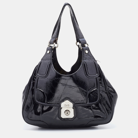 Dolce & Gabbana | Bags | Dg Black Patent Leather Allyson Satchel | Poshmark